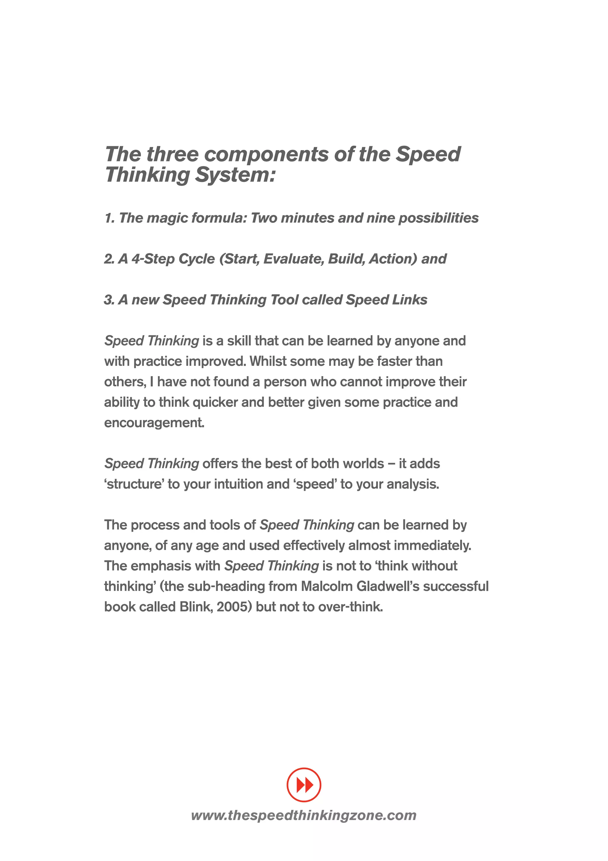 Speed Thinking E Book | PDF | Cameras and Camcorders | Consumer Electronics