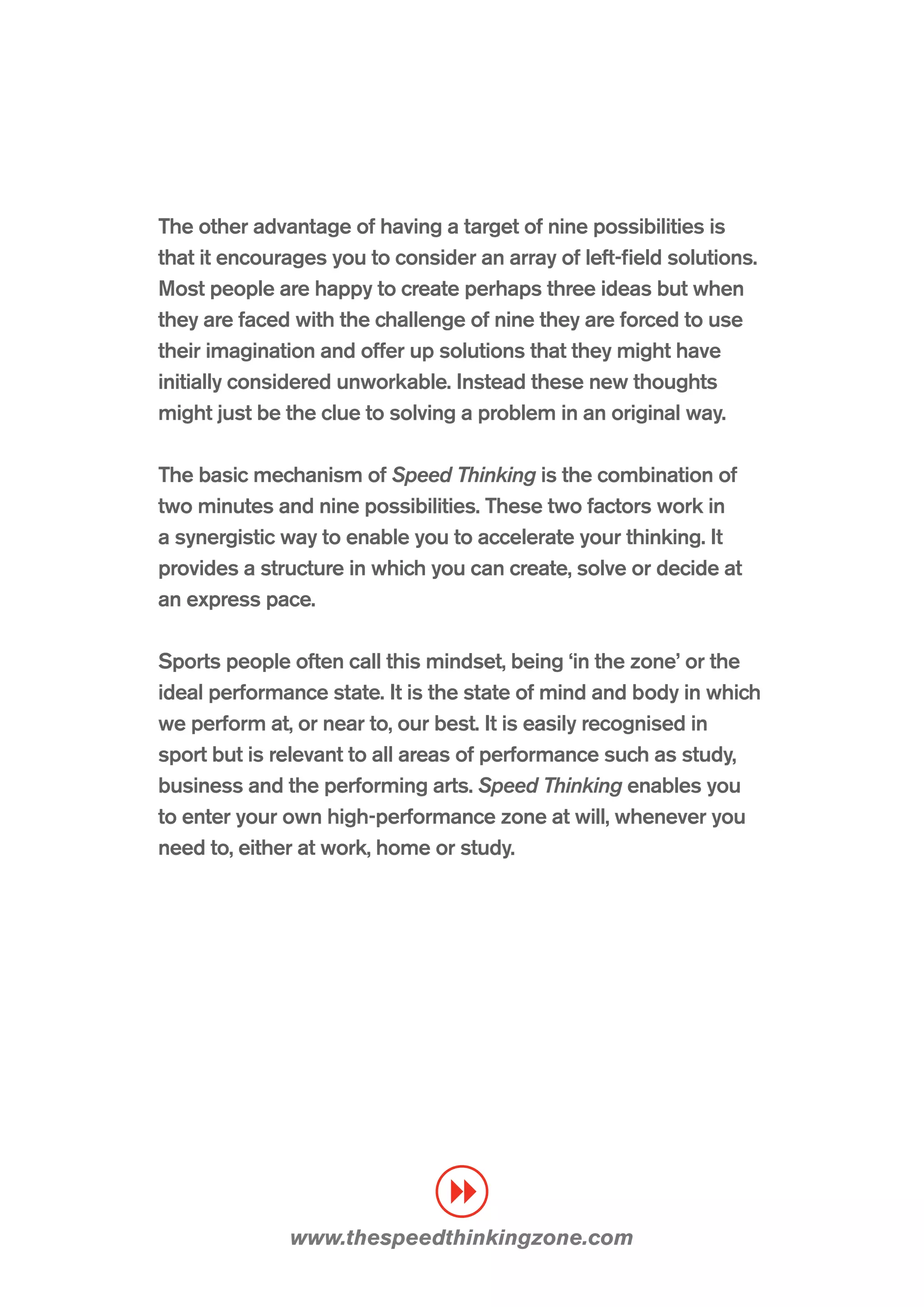 Speed Thinking E Book | PDF