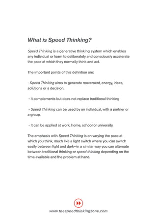 Speed Thinking E Book | PDF | Cameras and Camcorders | Consumer Electronics