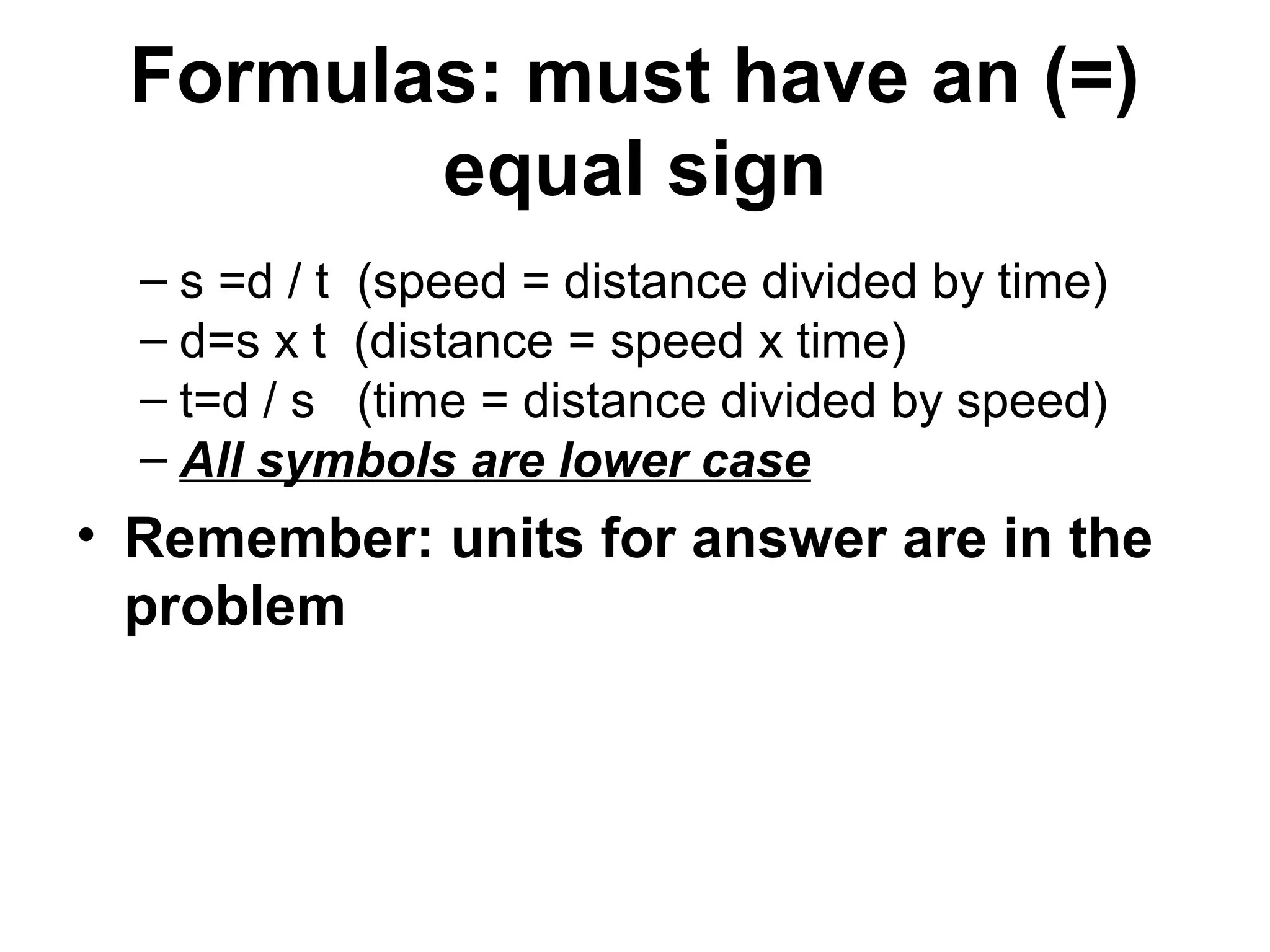 Speed, time, distance | PPT