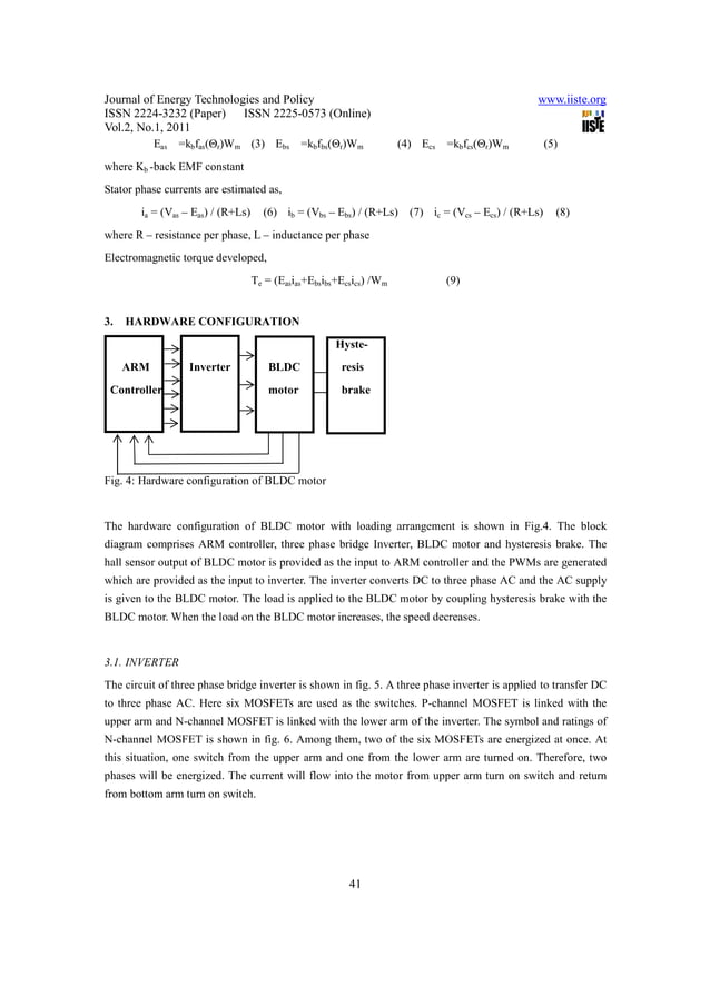 Speed torque characteristics of brushless dc motor in either direction on load using arm ...