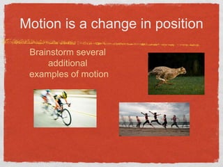 Position, Motion and Speed Understanding | PPT