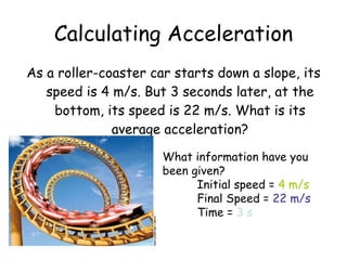Speed,velocity,acceleration | PPT