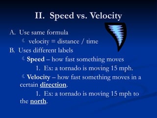 Speed, Velocity & Acceleration Powerpoint | PPTX