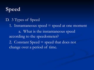 Speed, Velocity & Acceleration Powerpoint | PPTX