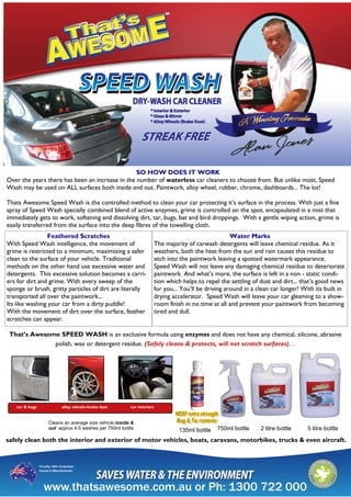 Speed wash | PDF
