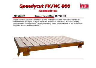 Speedycut FK/NC 800 Accessories | PDF
