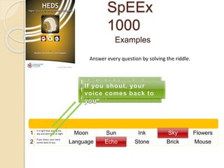 SpEEx examples | PPTX