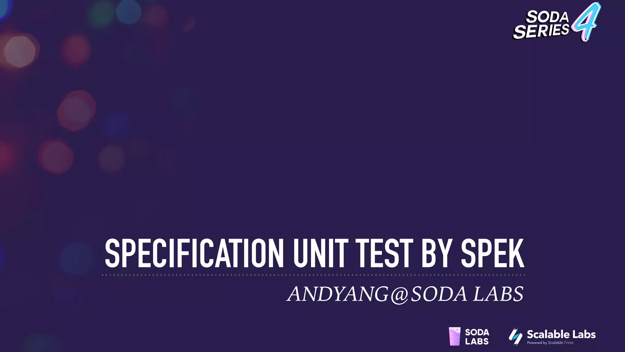 Specification unit test by Spek | PPT