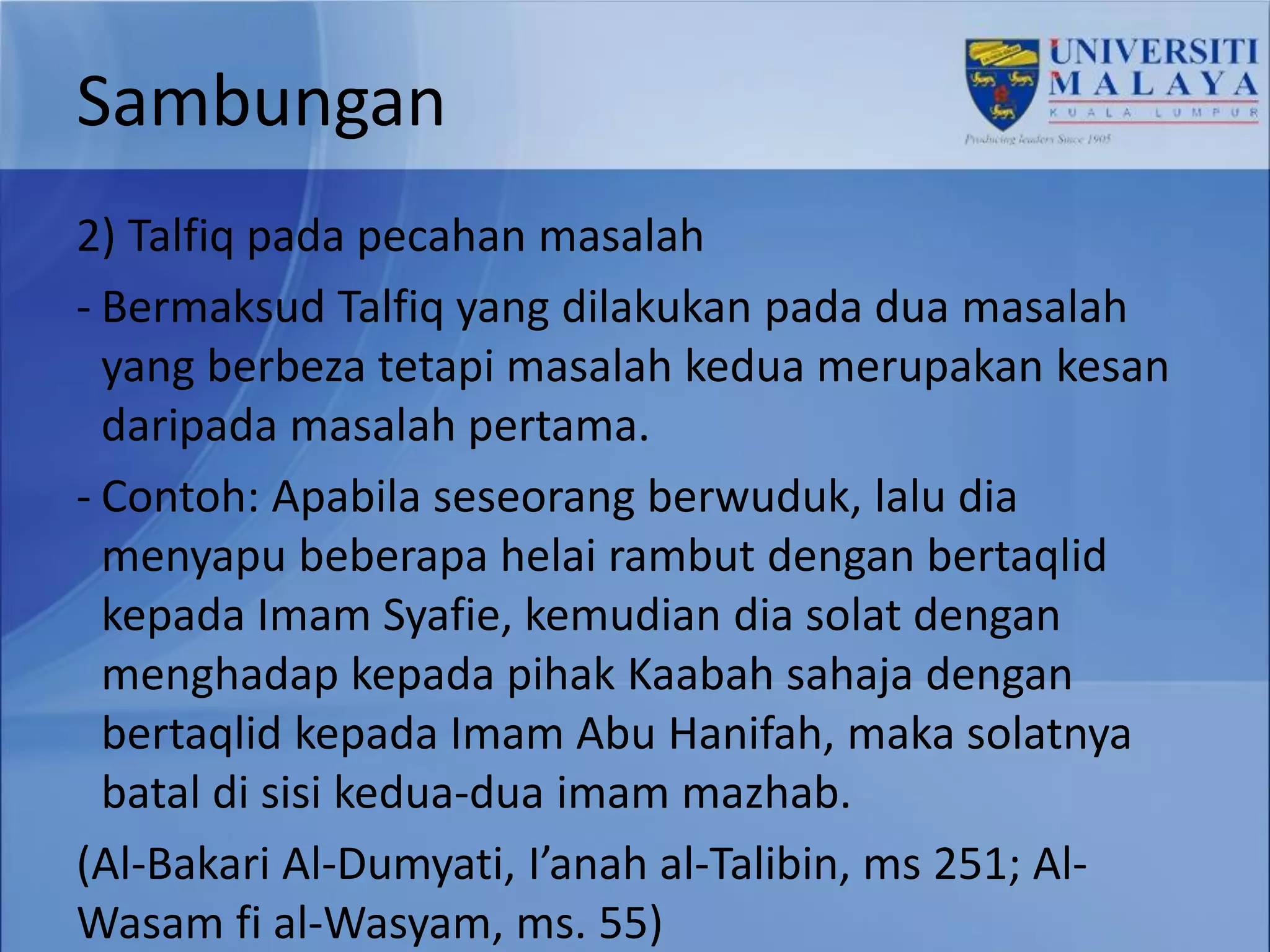 Aplikasi Talfiq dalam Resolusi Syariah Majlis Penasihat Syariah Bank ...