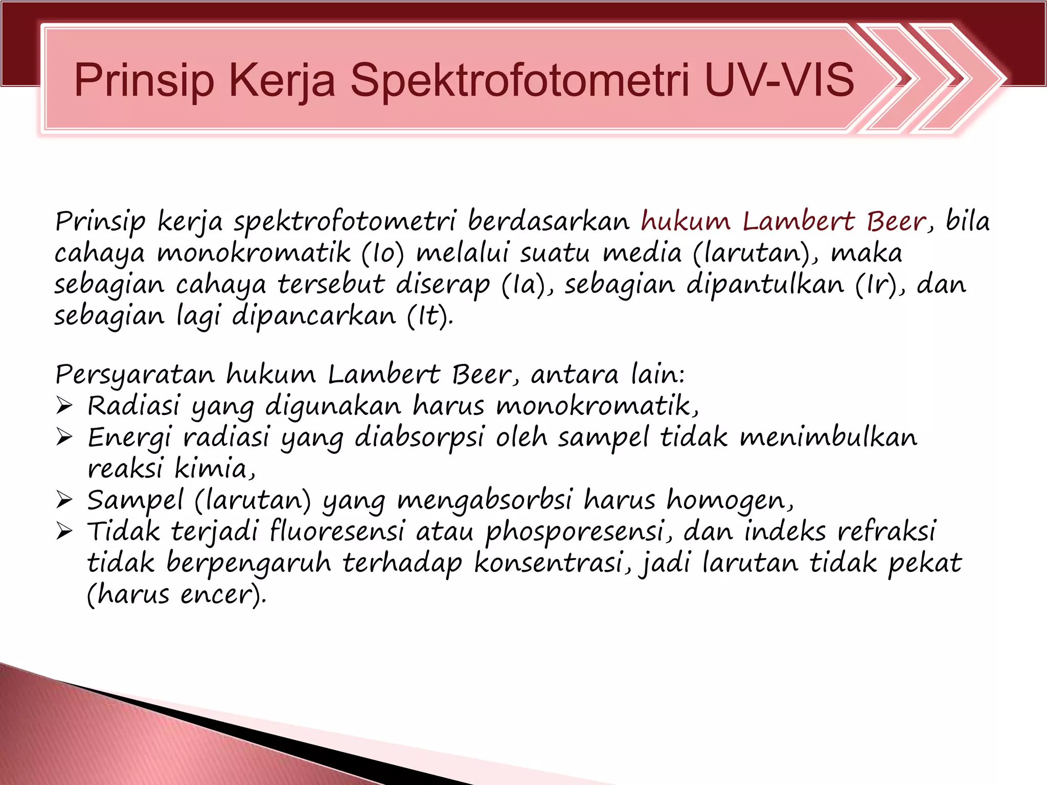 Spektrometri uv vis | PPTX