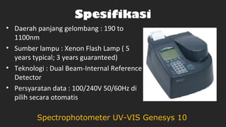 Spektrophotometer UV-VIS Genesys 10 | PPT