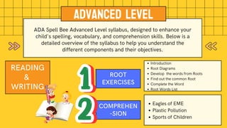 Mastering Words: Comprehensive Spell Bee Syllabus | PDF
