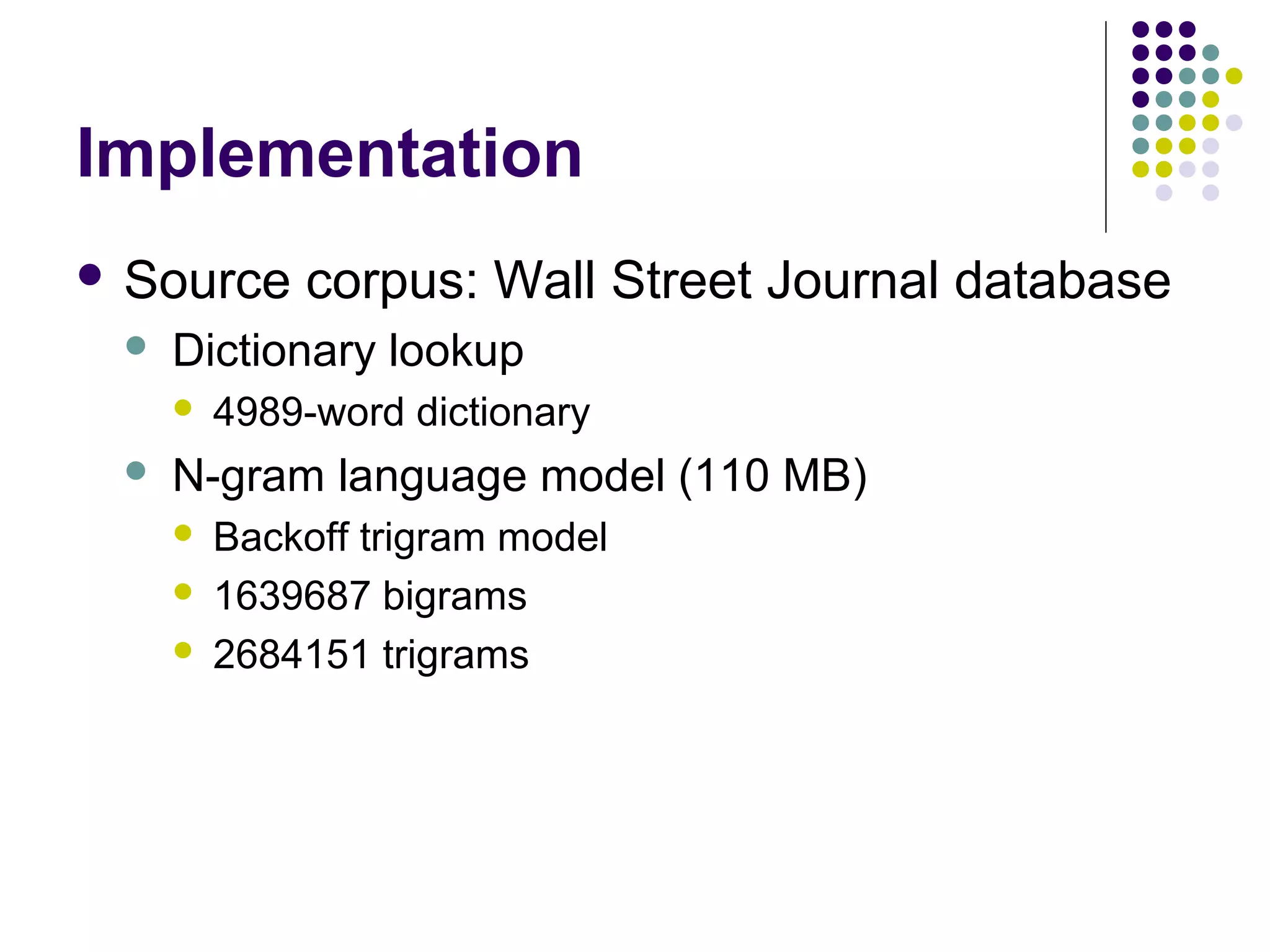 Spell checking using an N-gram language model | PPT