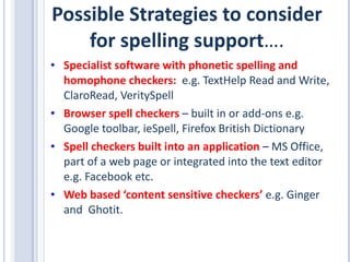 Spell checking when working online. | PPT | Internet for Beginners | Internet