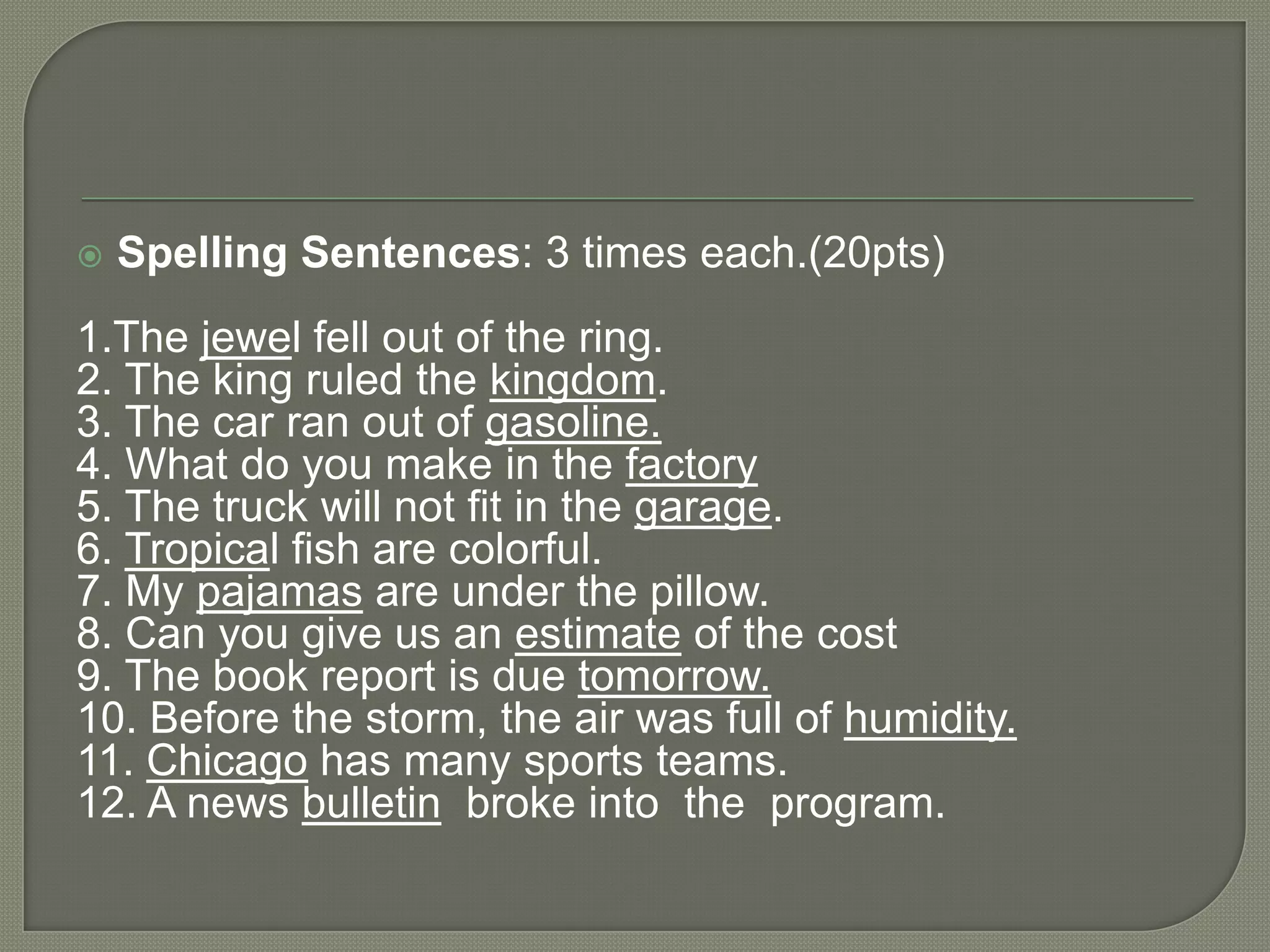 Spelling | PPT
