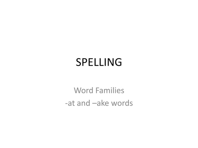 Spelling | PPT