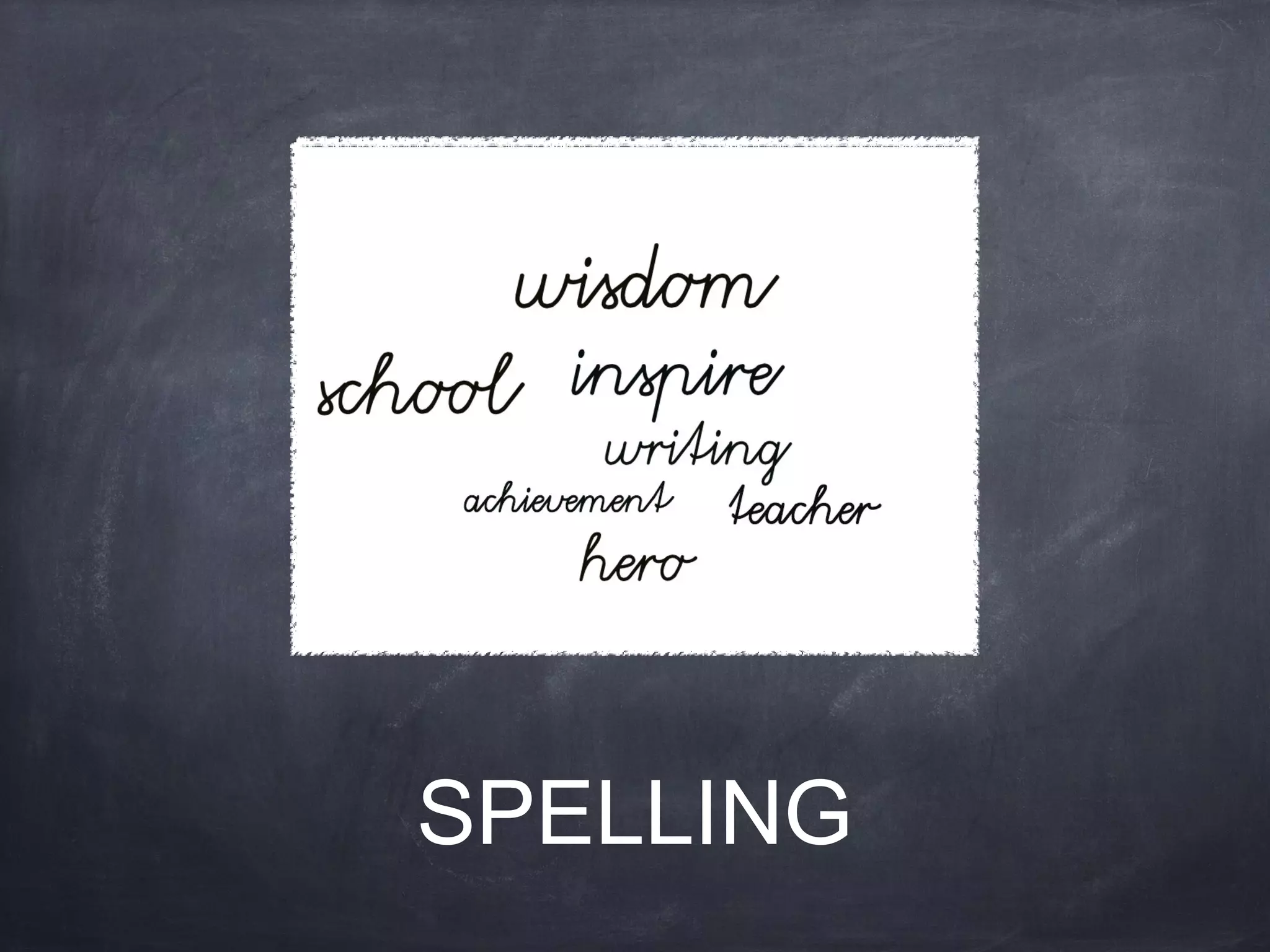Spelling project skye | PPT