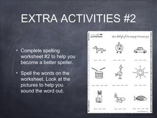 Spelling project skye | PPT