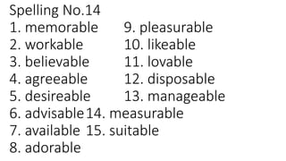 Spelling for Grade 4 learners with pattern | PPTX