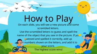 ENGLISH SPELLING WORD GAME IN CLASSROOM. | PPTX