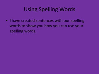 Spelling Week 8 | PPTX
