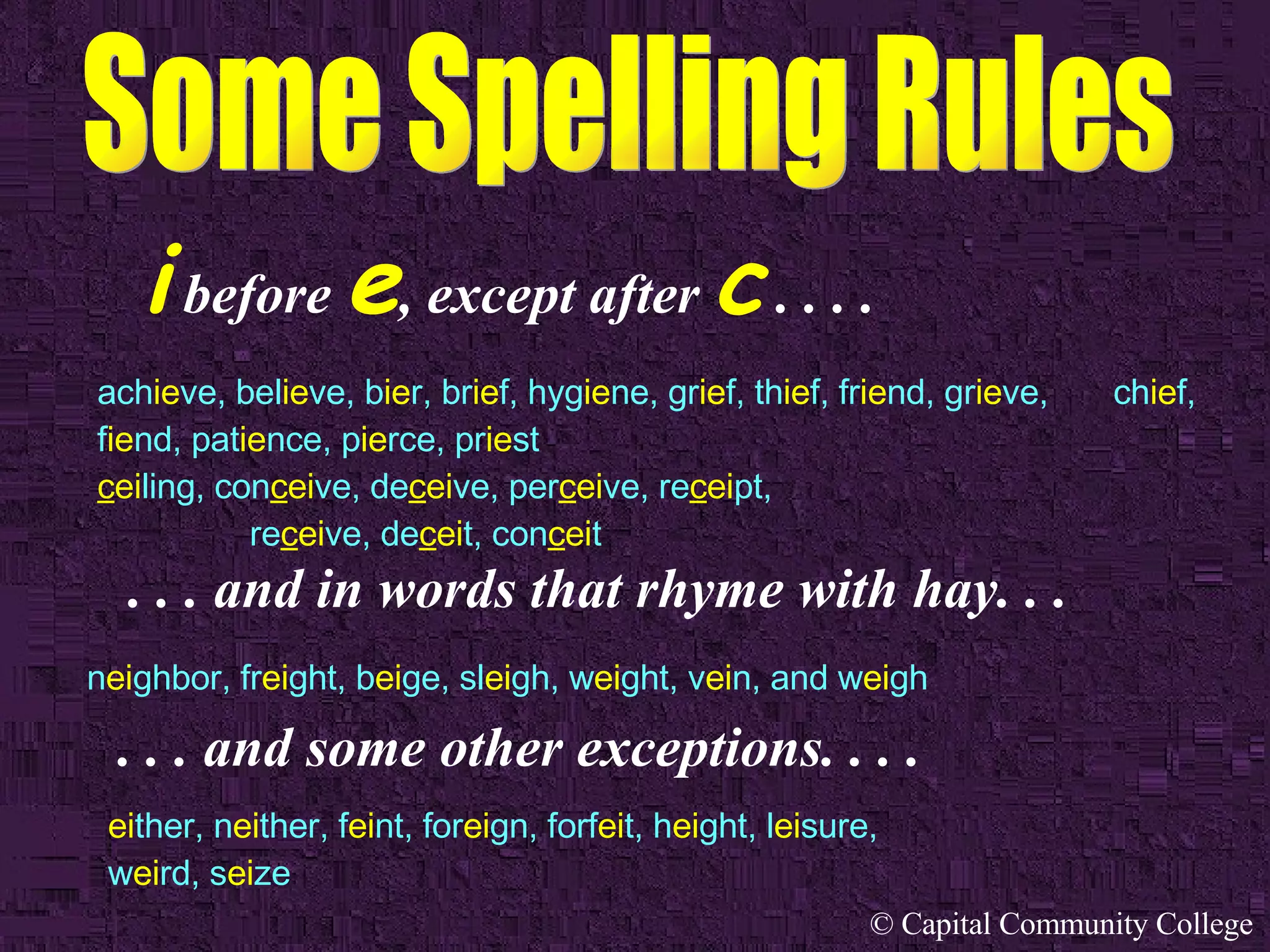Spelling Rules | PPT