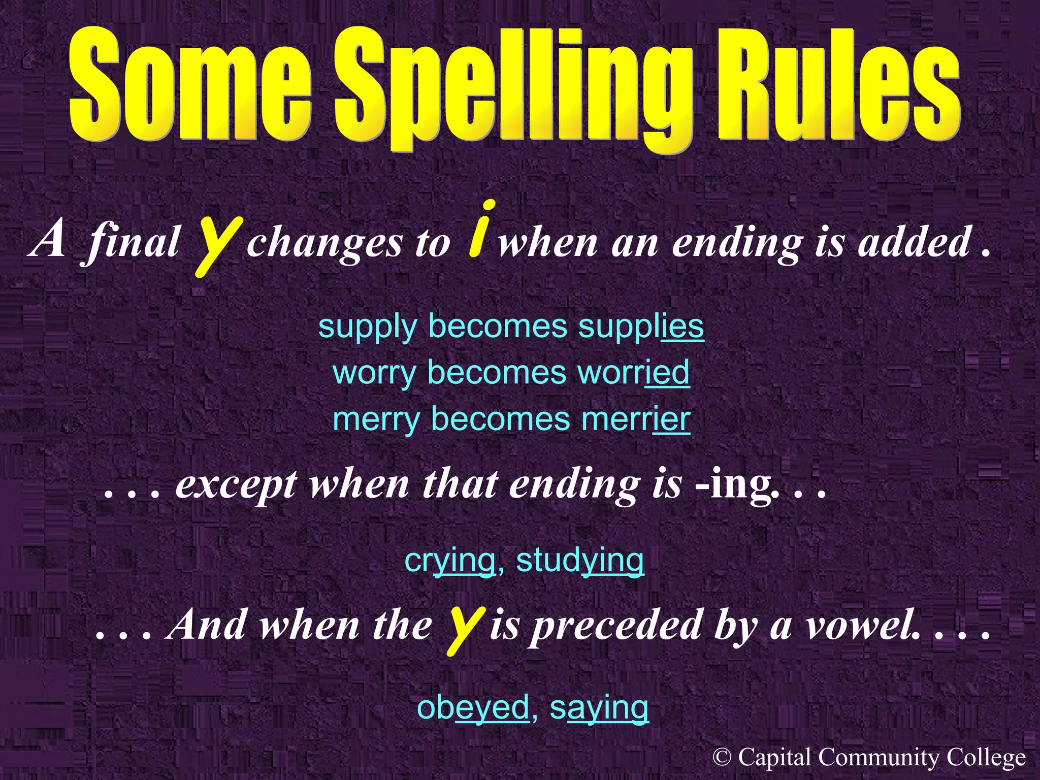 Spelling Rules | PPT