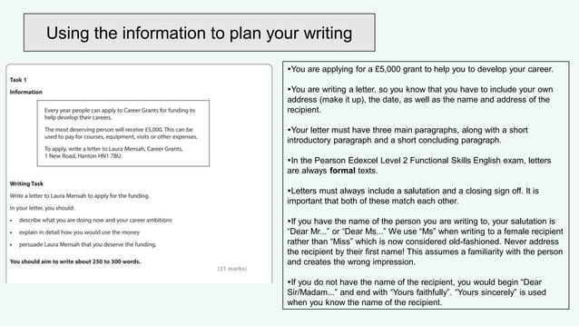 FS English Level 2 – March 14, 2023 (Writing: Planning the exam writing ...