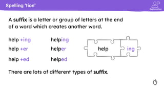 Year2 English Grammar-Spelling- Grammar suffix-ton | PPTX | Internet ...