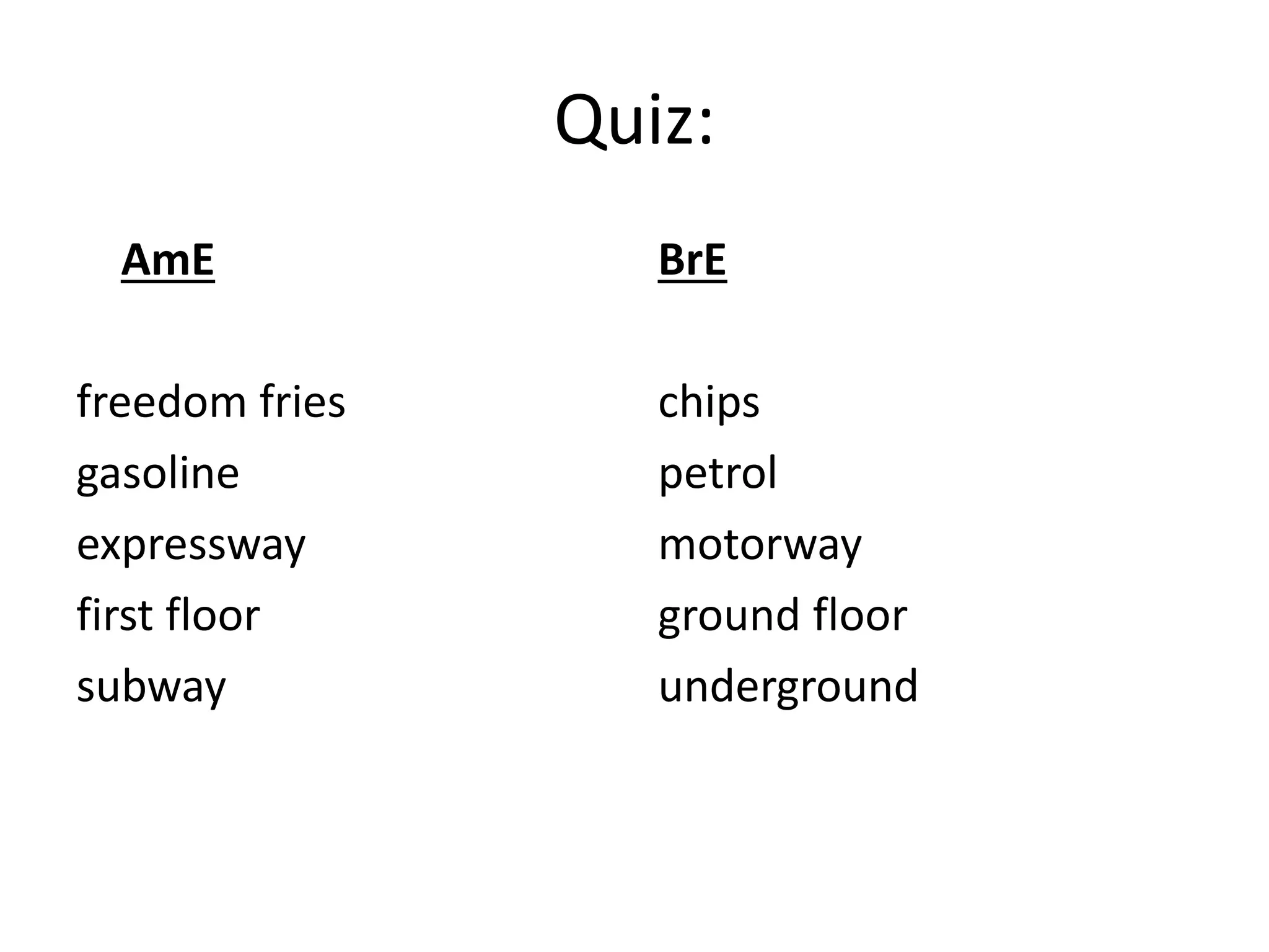 Spelling Variation (American VS British) | PPTX