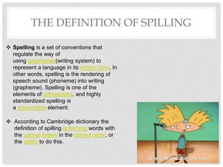 Spelling | PPT