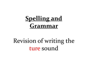 Spelling and grammar 12 | PPTX