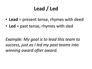 Spelling and grammar errors that make you look | PPTX