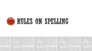 Spelling and Word Structure | PPTX