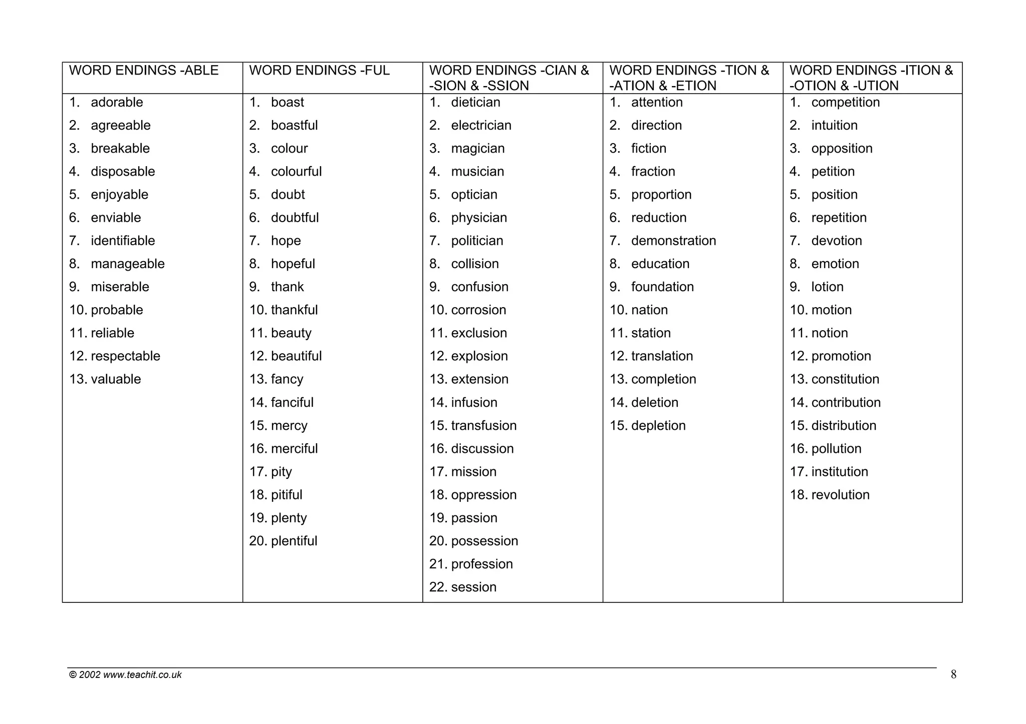 Spelling Bank Bingo | PDF