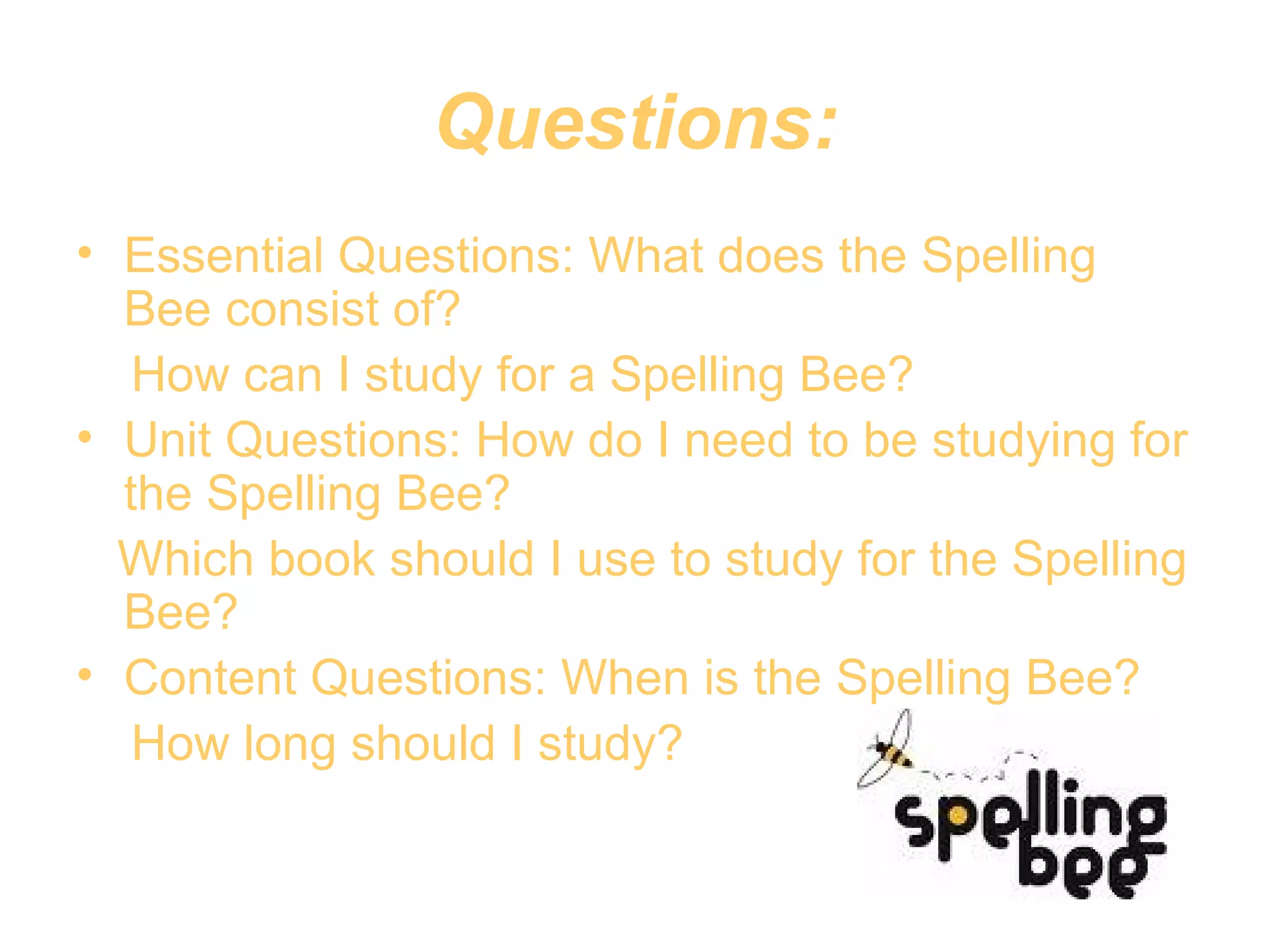 Spelling Bee | PPT