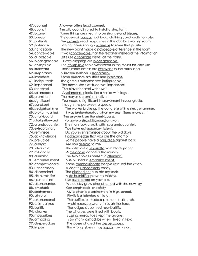 Spelling bee list 5th grade | DOC | Beekeeping | Hobbies & Interests