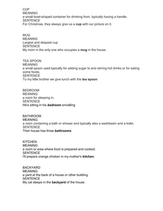 SPELLING BEE WORDS MEANINGS AND SENTENCES ok.doc