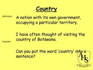 Spelling challenge Geography Week | PPT