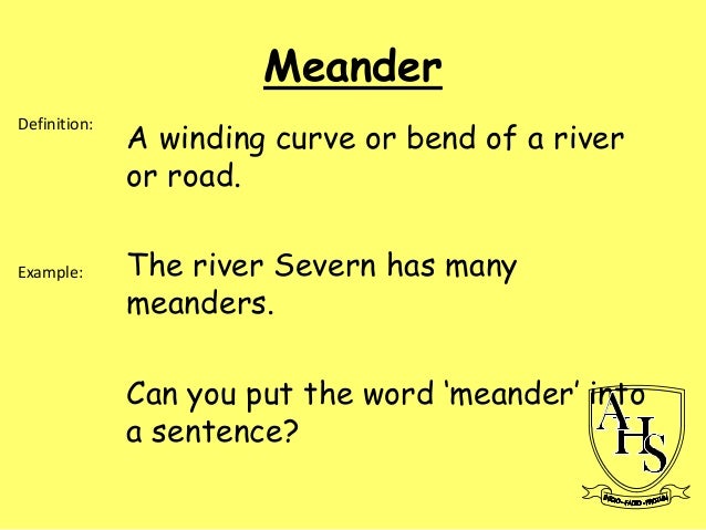 Meander Definition