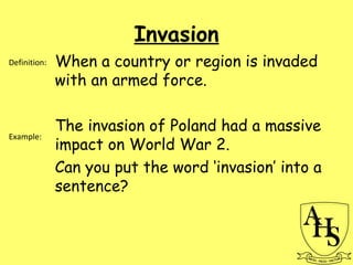 Spelling challenge 1 history week | PPT