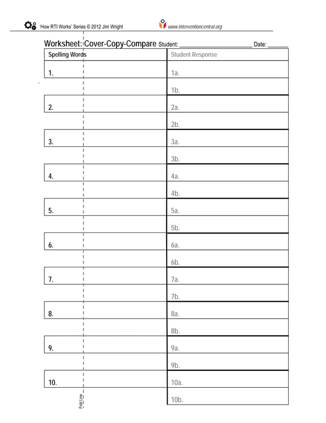 Spelling cover copy_compare_student_worksheet | PDF