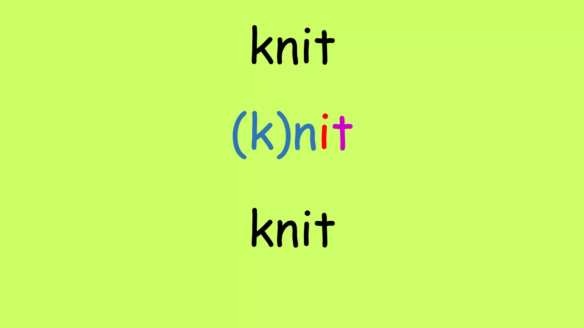 Spelling drills list 3 silent k | PPTX