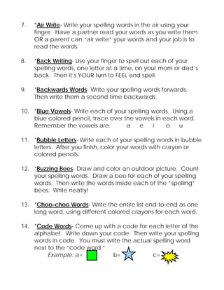 Spelling ideas | PDF