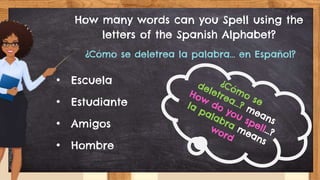 Spelling in spanish | PPTX