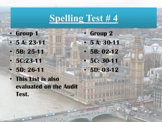 Spelling list #4 | PPT
