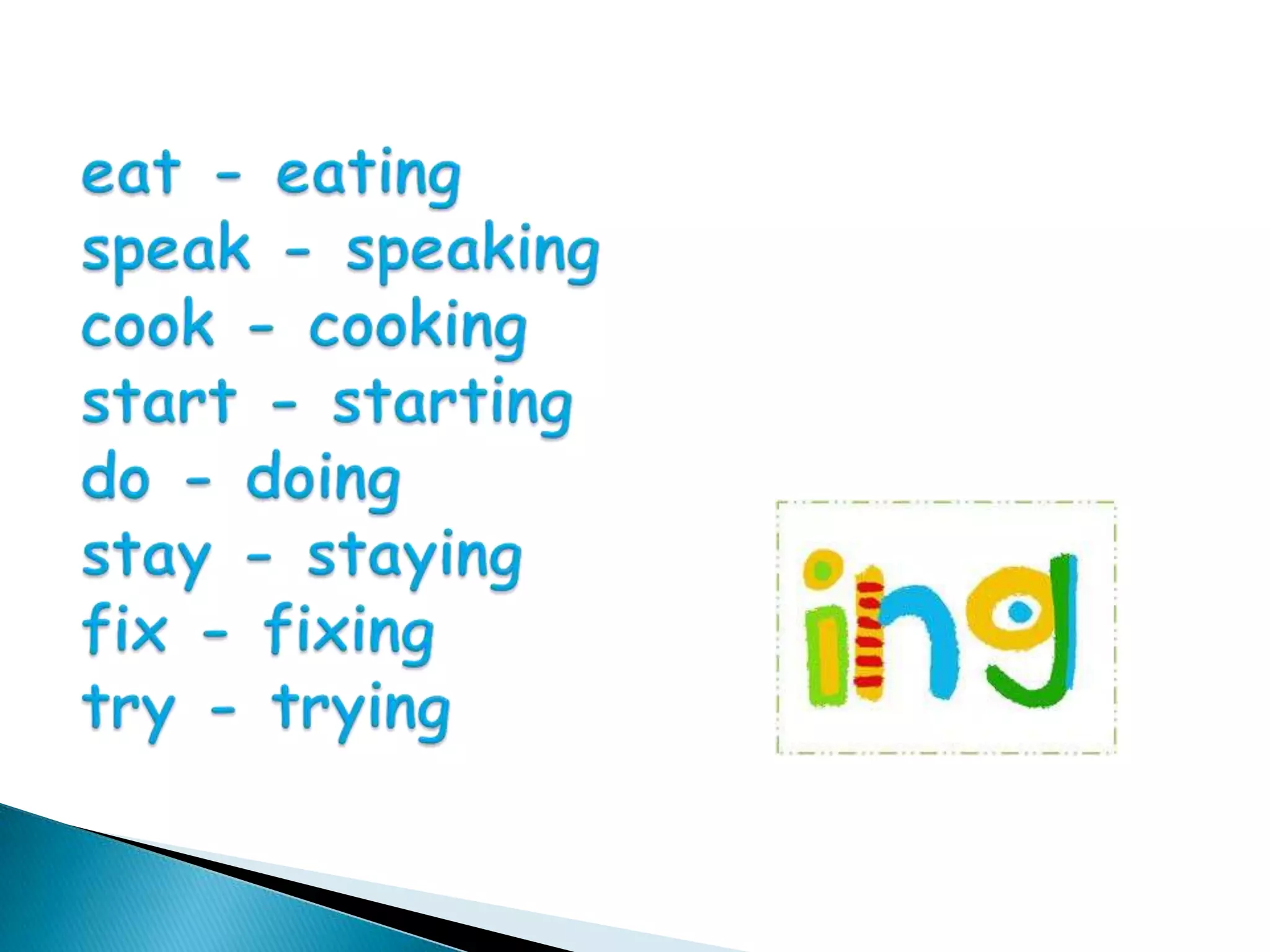 Spelling of verb + ing1ro | PPTX