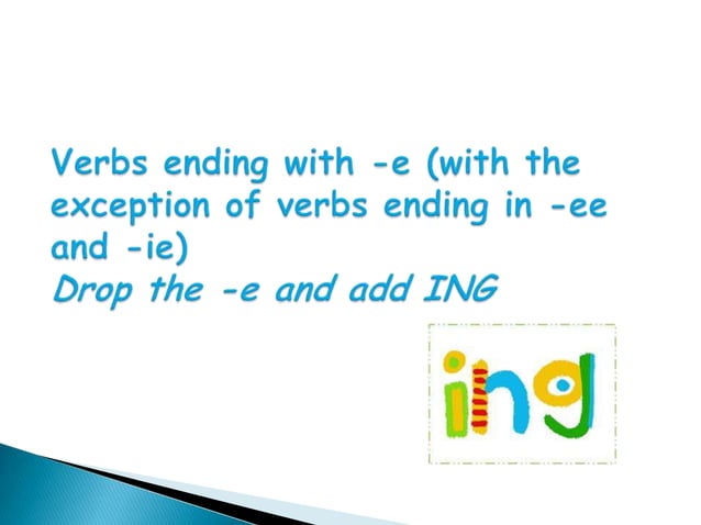 Spelling of verb + ing1ro | PPTX