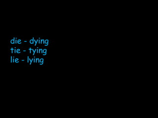 Spelling of verb + ing3ro | PPTX